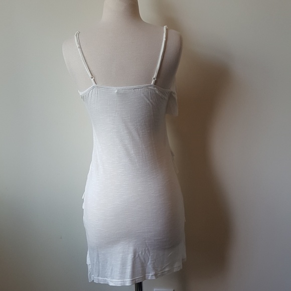 Urban Outfitters | Dresses | Pins Needles Uo White Ruffle Front Dress ...